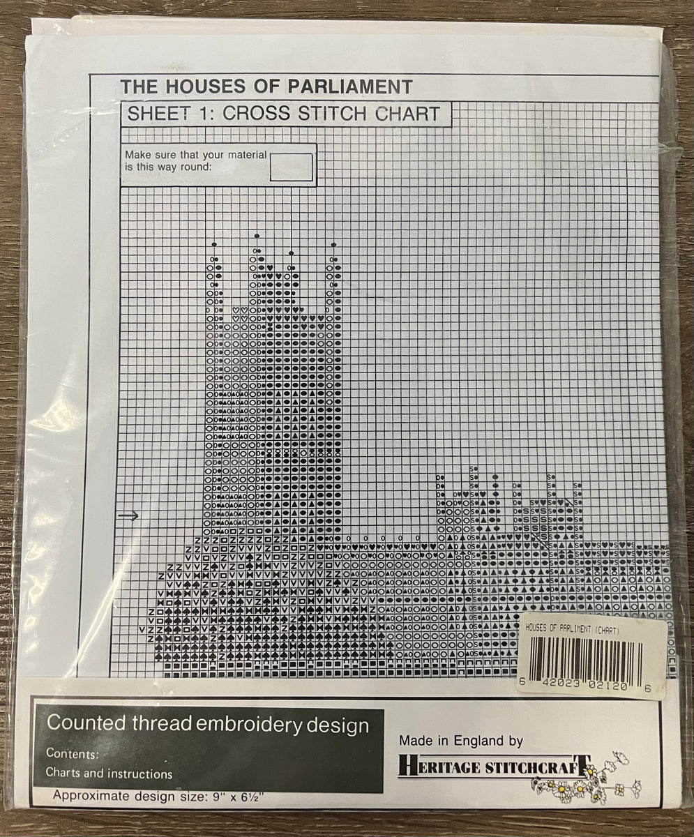 The Houses of Parliament Cross Stitch Chart Heritage Stitchcraft ...