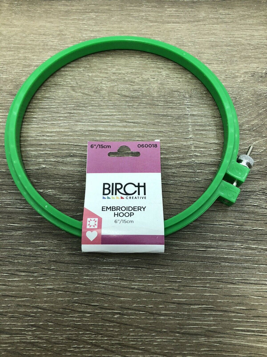 6" (15cm) Birch Plastic Cross Stitch Embroidery Hoops – Sonia's Needle ...
