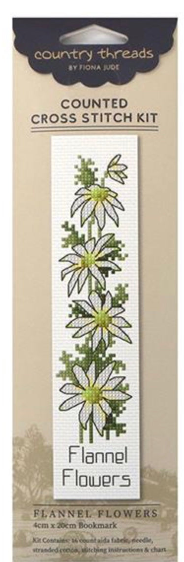 Flannel Flowers Cross Stitch Bookmark Kit by Country Threads FJ.014 ...